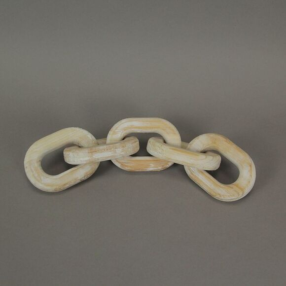 Audreys | Art | 3 Inch Wood Chain Link Home Decor Sculpture Decorative ...